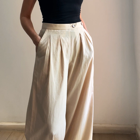 MONACO Pants Sewing Pattern – Wide-Leg High-Waist Trousers, Easy PDF ...